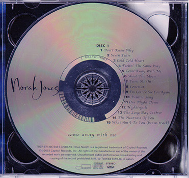 My Norah Jones CD Album Collection